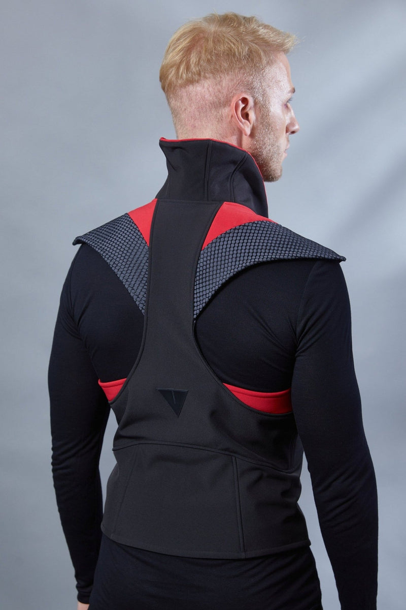 OD-L Black futuristic vest – ZOLNAR